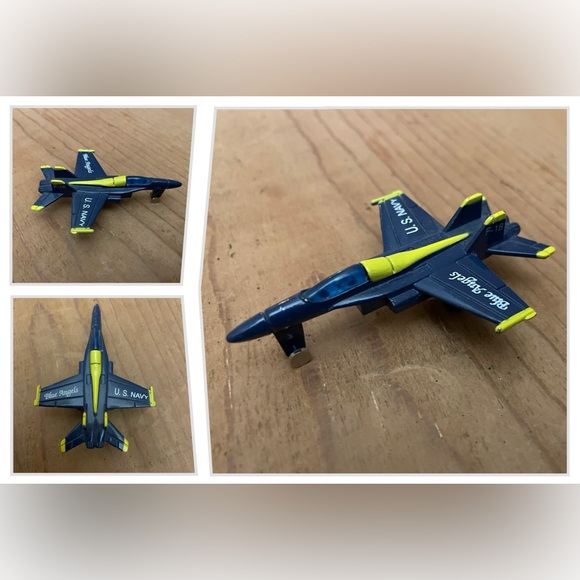 Toys | Vintage 199s Diecast Blue Angels Airplane Usaf Jet | Poshmark